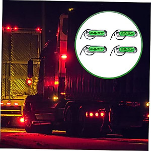 Mikinona 4pcs Boat Trailer Kit Turning Light Trailer Side Light Signal Side Marker Light Abs Truck Green LED Truck Tail Truck Indicator Light