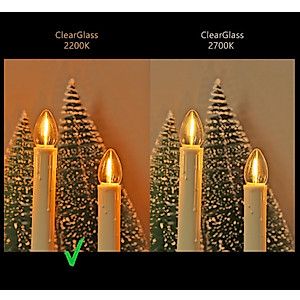 KGC C7 Christmas Replacement LED Light Bulbs - 0.6W Equivalent to 7W, Warm White 2200K, Waterproof Clear Plastic Night Light Bulbs, C7 E12 Candelabra Base for Christmas String Light (25 Pack)