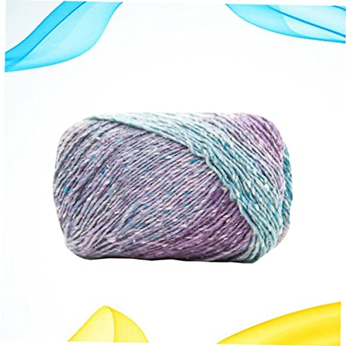 VILLCASE Self- Striping Crochet Yarn Hand Crochet Yarn Knitting Yarn Organic Milk Multicolor Yarn Hand Knitting Yarn Gradient Colorful Yarn Knitting Yarn Material Braided Wire Manual