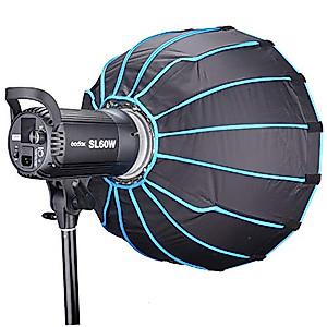 Godox SL60W Kit with Soft Box Softbox (Special Design for SL-60W) 5600K Studio Continuous LED Video Light Lamp 5600K Bowens Mount for Video Recording,Wedding,Outdoor Shooting