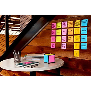 Post-it Super Sticky Full Stick Notes, 3x3 in, 12 Pads, 2x the Sticking Power, Electric Yellow, Recyclable (F330-12SSY)