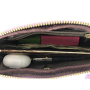 Women's Genuine Leather Wristlet Clutch Cell Phone Purse