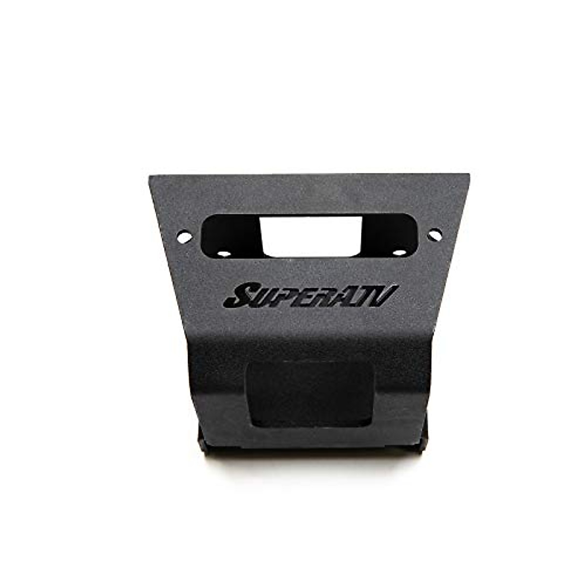 SuperATV Heavy Duty Winch Mounting Plate for Polaris Sportsman/Highlifter/Scrambler/Touring (See Fitment) | 3/16" Steel Plating | UV-Resistant Powder Coating Prevents Corrosion! | No Winch
