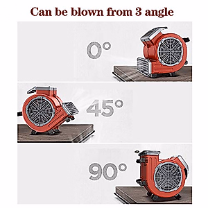 LVYUAN Multi-Purpose Mini Mighty Air Mover, Utility Fan, Dryer, Blower and Timer for Restoration, Cleaning, Home and Plumbing Use - 1/4 HP, 900 CFM, 3 Speeds, 3 Angles, Red, Small (New-Red)