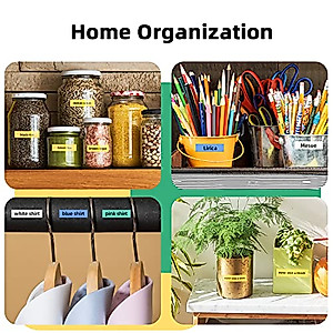 Label KINGDOM Handheld Label Maker Machine with Tape,Portable Label Printer E1000 Labeler for Labeling with AC Adapter,Easy QWERTY Keyboard,for Home,School,Office,Industrial Organization Green