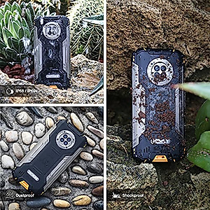 DOOGEE Rugged Phone Unlocked S96 Pro 8GB+128GB Infrared Night Vision Helio G90 Octa Core Waterproof Android Phone, 48MP+20MP, 6.22" + Global 4G LTE GSM AT&T T-Mobile Dual SIM Phone 6350mAh（Orange）