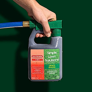 Extreme Grass Growth Lawn Booster- Liquid Spray Concentrated Starter Fertilizer with Humic Acid- Any Grass Type- Simple Lawn Solutions (32 oz. w/Sprayer)