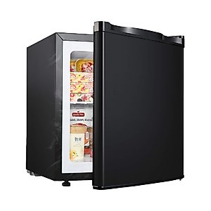 ADT 1.1 Cu.ft Upright Freezer with Compact Reversible Single Door,Removable Shelves Free Standing Mini Freezer with Adjustable Thermostat for Home/Kitchen/Office