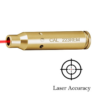 MidTen Bore Sight Cal Red Dot Boresighter for 223 5.56mm Rem Gauge with Two Sets of Batteries