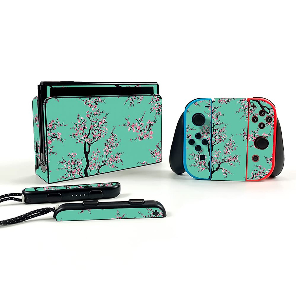 MightySkins Skin Compatible with Nintendo Switch OLED - Cherry Blossom Tree | Protective, Durable, and Unique Vinyl Decal wrap Cover | Easy to Apply and Change Styles | Made in The USA