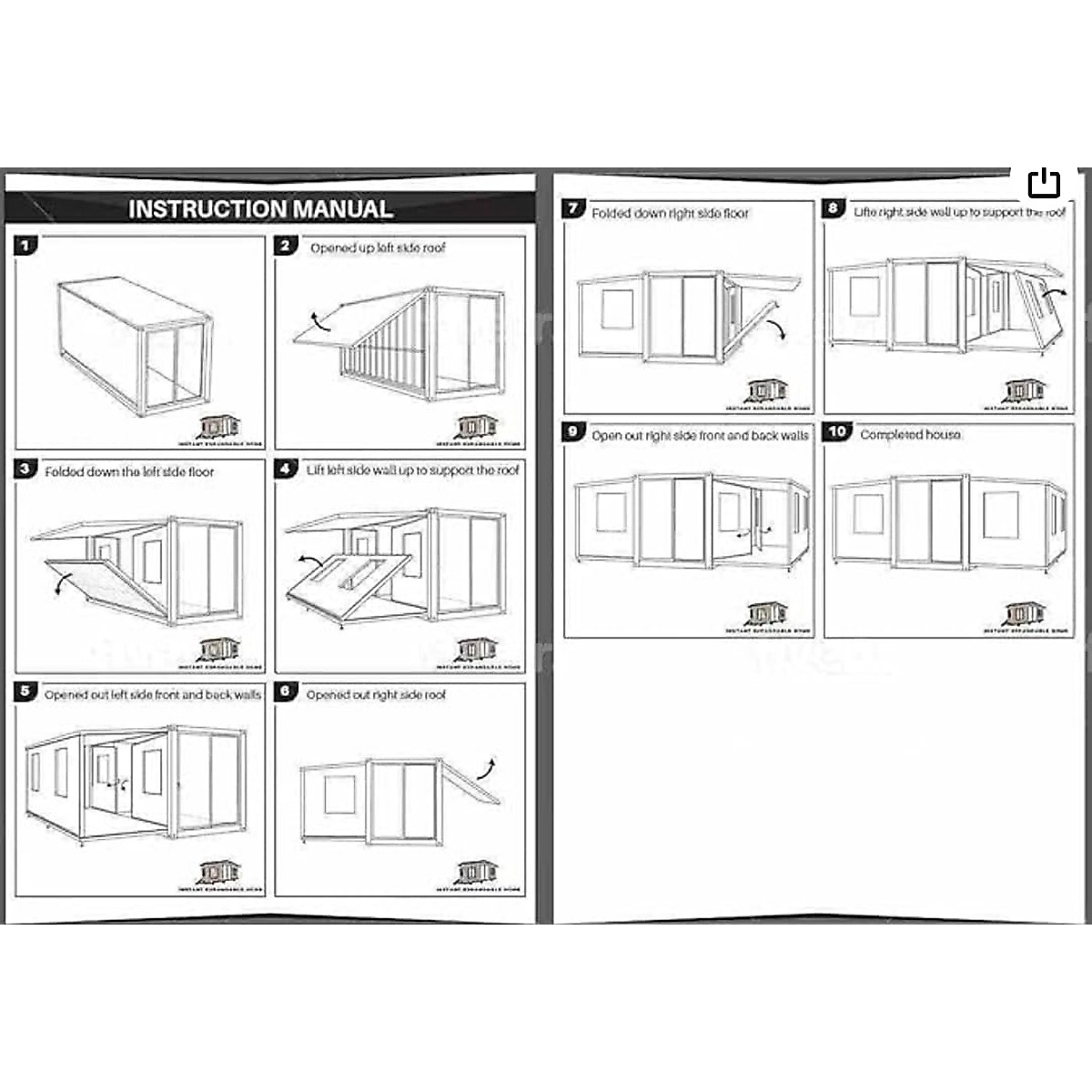 Generic Tiny/Mobile/Foldable 20/40ft Expandable Container Homes - Prefab Modern Villas w/2-3 Beds, Solar Customization. Get Exactly What You See. (30FT)