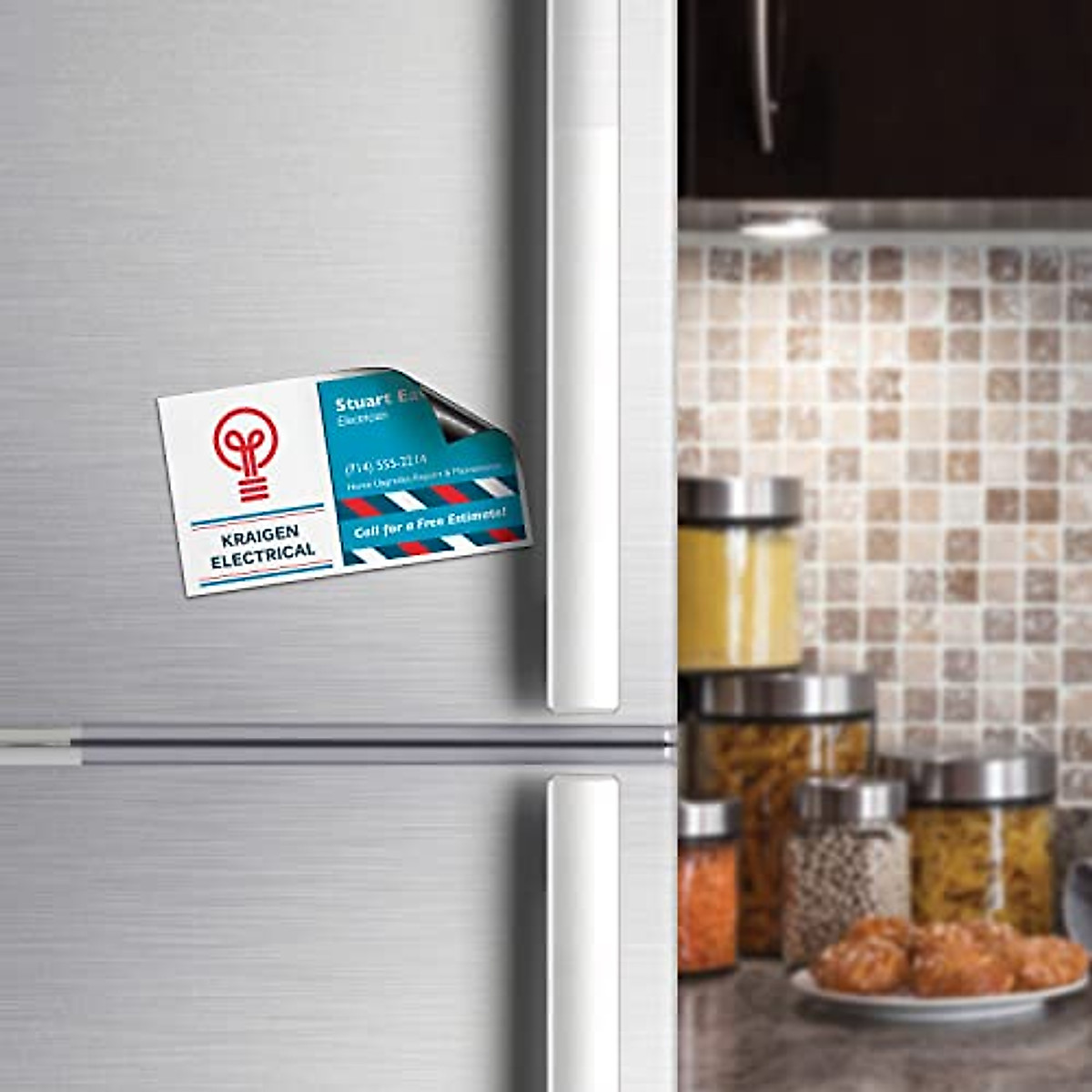 Avery 8374 Magnetic Business Cards, 2 x 3 1/2, White, 10 Cards per Sheet (Pack of 30 Cards) - Matte White