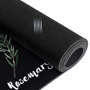 HOLVDENG Kitchen Mat Set of 2 Non Slip Thick Kitchen Rugs and Mats for Floor Comfort Standing Mats for Kitchen, Sink, Office, Laundry, Black, 17"x47"+17"x28"