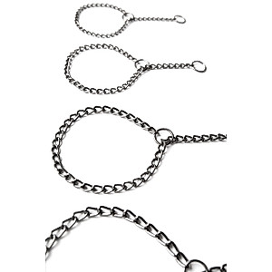 Mighty Paw Chain Slip Collar - Cinch Dog Accessory - Choke Chain Design - Premium Quality Gunmetal Slip Chain - Dog Training Chain Collar - Metal Dog Chain - Dog Choke Collar for All Dog Breeds