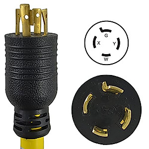 Conntek 20591 Extra-Heavy Duty L14-20 Generator Cord, 25 - Feet, Yellow