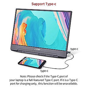 G-STORY 15.6” Portable Monitor, 1ms 165Hz Portable Gaming Monitor (Support 144Hz) Full HD 1080P, IPS Screen USB C Computer Monitor with HDMI Freesync for Laptop PS5 NS Xbox PS4 Phone with Smart Cover