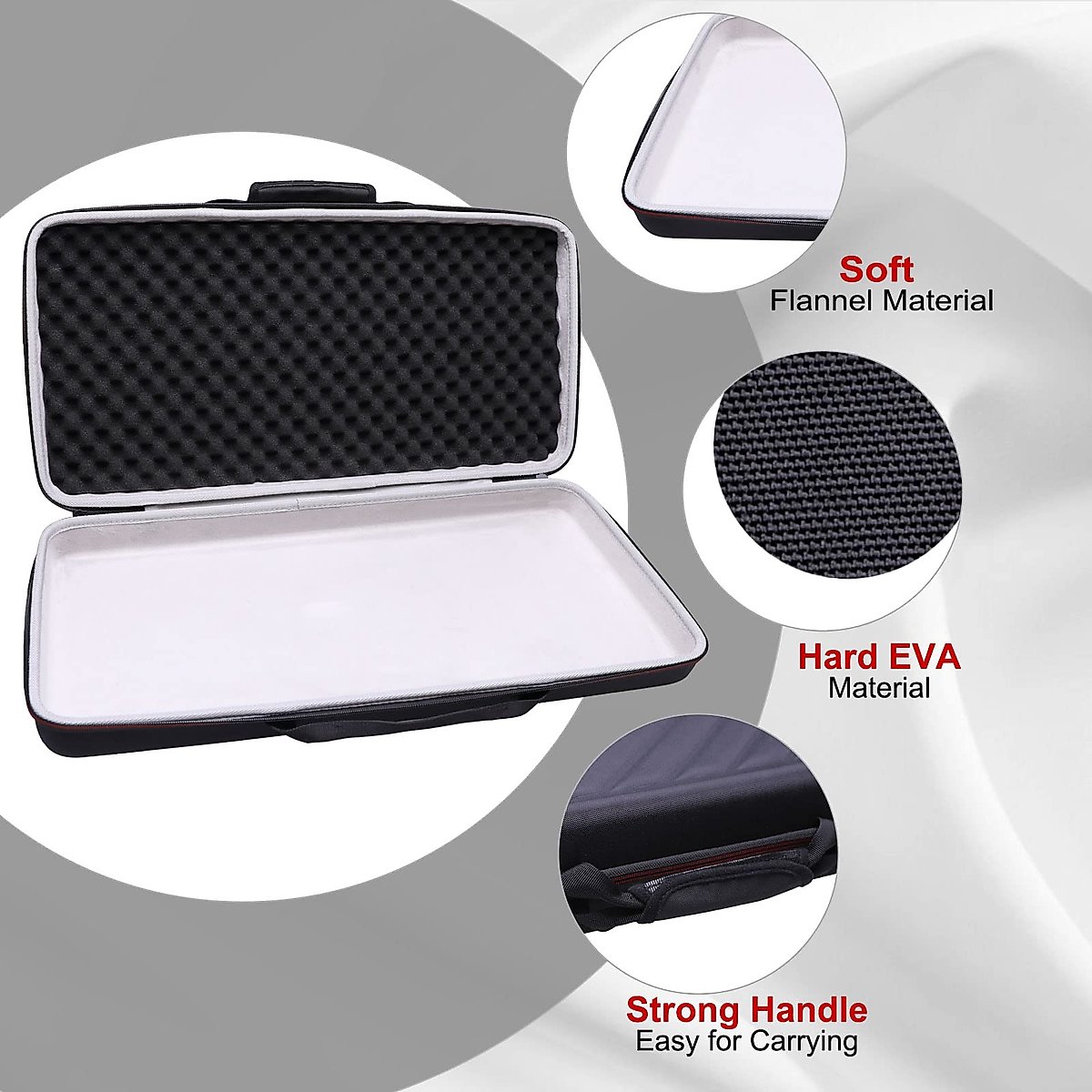 LTGEM Controller Case for Alesis V-Mini - 25-Key USB MIDI Keyboard Controller, Hard Storage Travel Protective Carrying Bag