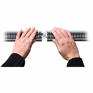 Bachmann Trains - Snap-Fit E-Z TRACK 45 DEGREE CROSSING (1/card) - NICKEL SILVER Rail With Gray Roadbed - HO Scale