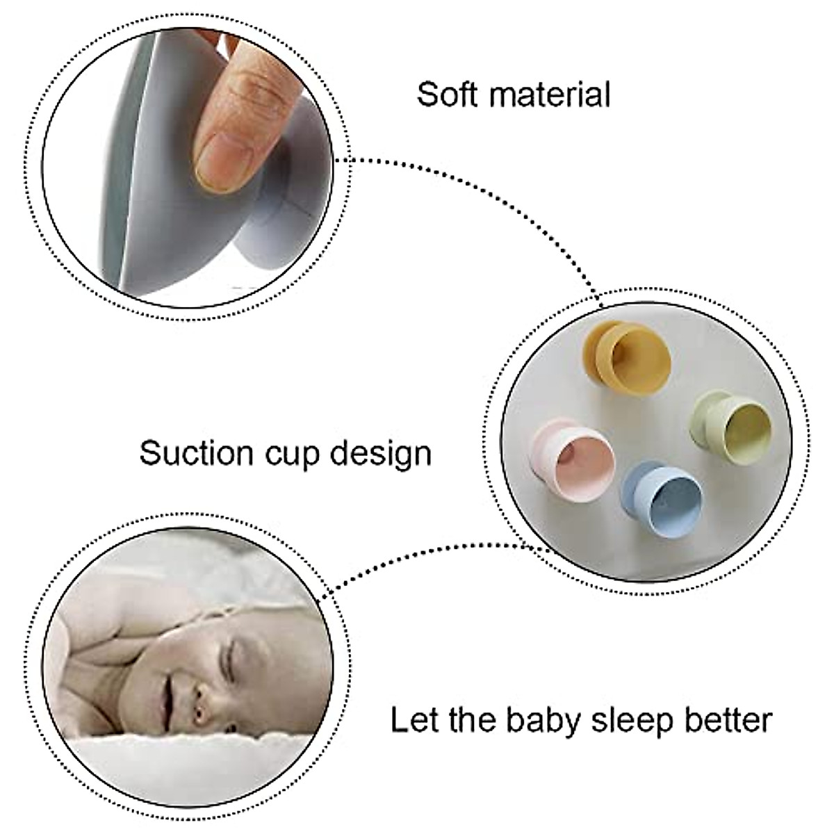 AiDuoWuYiP 2 Pcs Door Handle Protectors Soft Kids Safety Door Knobs Reusable Door Handle Covers for Hotel Bedroom Office Home Wall Protector