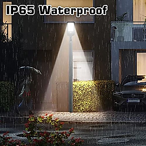 Solar Street Lights Outdoor 144LED Solar Parking Lot Light Motion Sensor Street Lights Solar Powered Flood Light with Remote Control Solar Security Light for Street Gutter Porch Garage Driveway-4 Pack