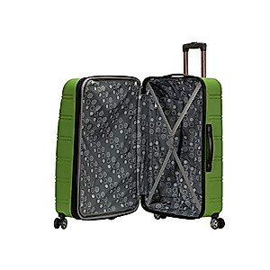 Rockland Melbourne Hardside Expandable Spinner Wheel Luggage, Green, 2-Piece Set (20/28)
