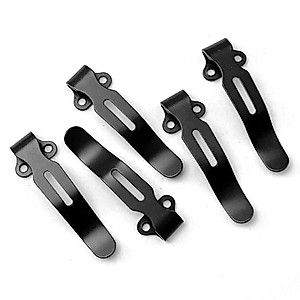 TorSor 2 Pack Deep Carry Pocket Clip Stainless Steel Folding Knife Back Clips for Knife 515 535 Series Practical Waist 2 Hole Support Stand Grip DIY Outdoor Accessories Tool