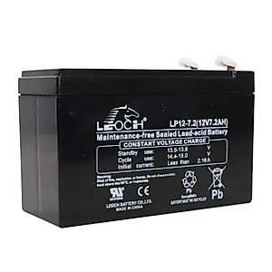 Cybex Arc Trainer replacement battery for 620A, 625A, 625AT, 626A, 626AT, 629A, 630A, 750A, 770A, 770AT, 771A, 771AT models; LP12-7.2