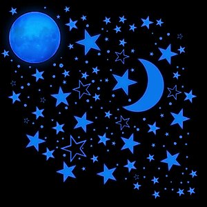 GWHOLE 1085 Pcs Glow in The Dark Stars Stickers Ceiling Wall Decals Moon Stickers for Kids Nursery Bedroom Home Decorations Kids Birthday Gift