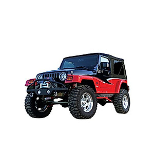RAMPAGE PRODUCTS 76510R Semi-Gloss Black Front Recovery Bumper with Stinger for 1976-2006 Jeep CJ, Wrangler YJ & TJ