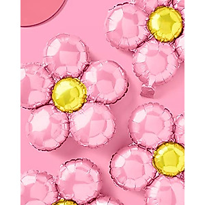 xo, Fetti Light Pink Flower Balloon Set - 4 pc | Groovy Birthday Decorations, Bachelorette, 70s Party Decorations, Baby Shower, Wedding, Photo Booth