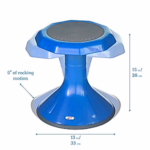 ECR4Kids ACE Active Core Engagement Wobble Stool, 15-Inch Seat Height, Flexible Seating, Blue