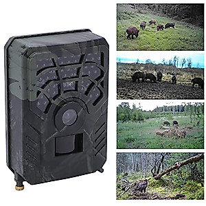 Socobeta Hunting Camera, Wildlife Monitoring 1MP Color CMOS HD Trail Camera with Strap for Villa House
