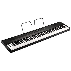 Korg 88 Portable Digital Piano with Semi-Weighted Keys and Built-in Speakers, with Sustain Pedal, Music Stand, and Power Supply (LIANO),Black