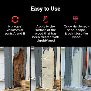 Abatron WoodEpox Kit - 2 Pint - 2-Part Structural Epoxy Adhesive Filler - Wood Filler Putty