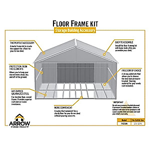 Arrow Sheds Floor Frame Kit for Arrow Classic Sheds Sized 12' x 12'
