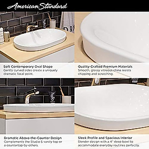 American Standard 1296000.020 Studio S 23-inch Oval Above-Counter Sink, White