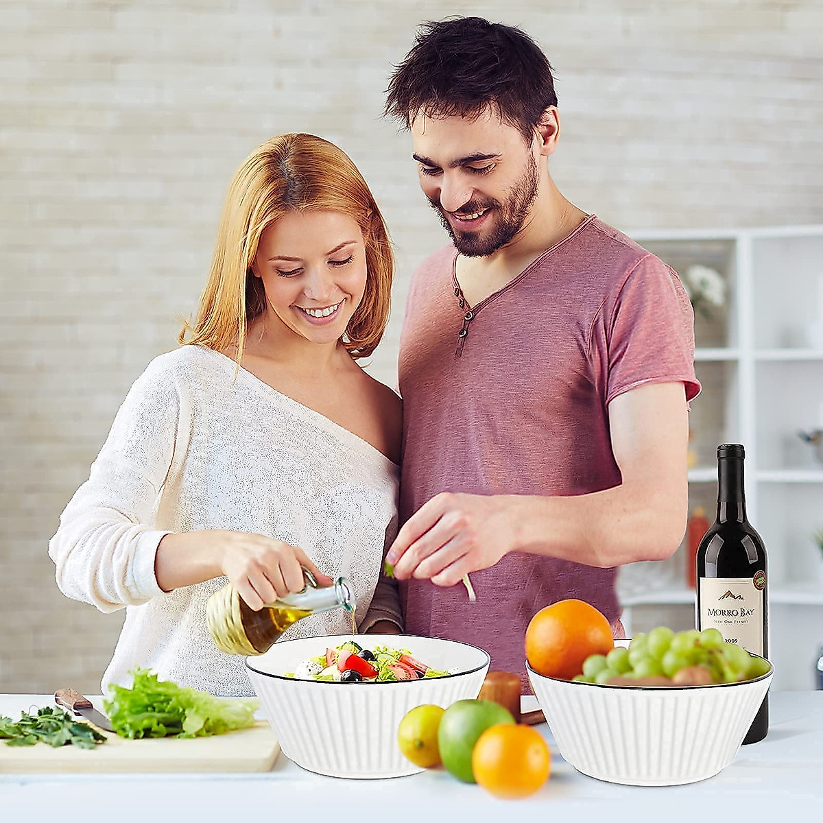 JDZTC Pho Bowl Large Deep Soup Cereal Serving Salad Bowls For Eating Snack Popcorn Ceramic Japanese Noodle Bowl