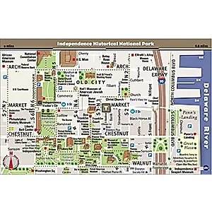 Philadelphia Pop-Up Map by VanDam — Laminated pocket size pop-up map of Central Philadelphia with all attractions, museums, sights, hotels & SEPTA Transit Map