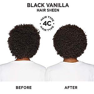 Carol's Daughter Black Vanilla Hair Sheen for Curly, Wavy or Natural Hair, Hair Shine Spray and Moisturizer For Dry, Dull or Brittle Hair, 4.3Fl Oz