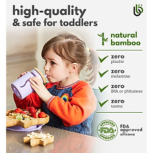 bamboo bamboo Toddler Sippy Cup with Straw and Lid, Transition Drinking Cup for Kids Holds 11.8 oz of Milk, Juice, Water or Smoothies – Glass Kids Cup with Impact-Resistant Silicone Sleeve and Straw