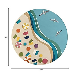 Momeni Rugs Veranda Collection Area Rug, 5' x 8', Blue