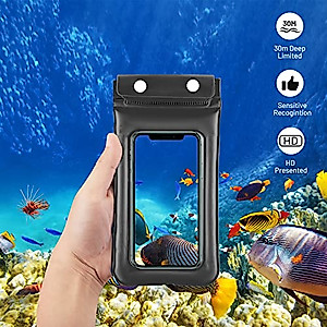 Universal Waterproof Phone Pouch Floating Waterproof Cellphone Dry Bag Floatable Phone Dry Bag Up to 7" with Lanyard for iPhone 15 14 13 12 11 /Samsung/Samsung Galaxy/Pixel/OnePlus/Sony Xperia(Yellow)