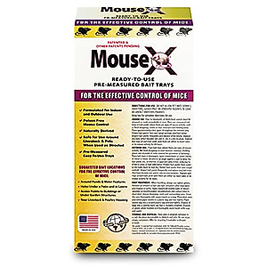 EcoClear Products 620109, MouseX Ready-To-Use Pre-Measured 3 oz. Bait Trays, 4-Pack