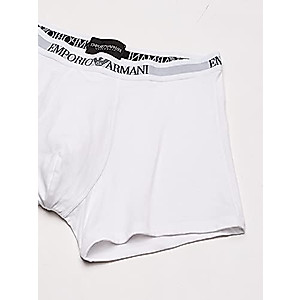 Emporio Armani Men's Cotton Boxer Briefs, White, Medium