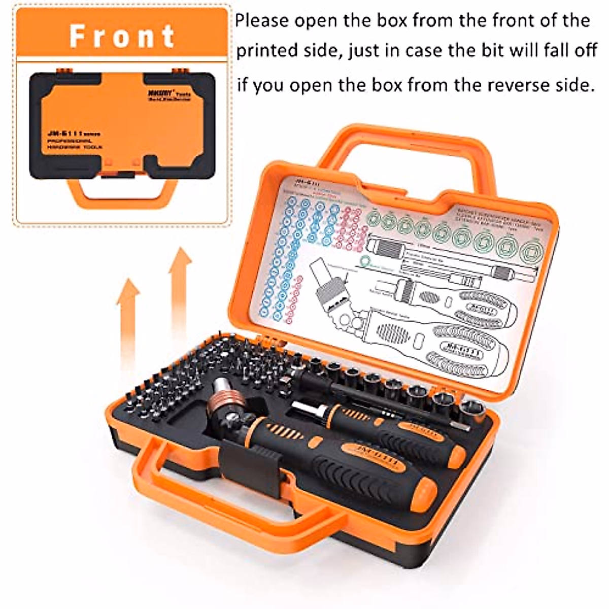 Household Ratchet Screwdriver Set, JAKEMY Precision Screwdriver Repair Tool Kit with 65 Magnetic Screw Driver Bits for Furniture Disassembling, Bike, Car, Computer Assembly, Electronic Devices