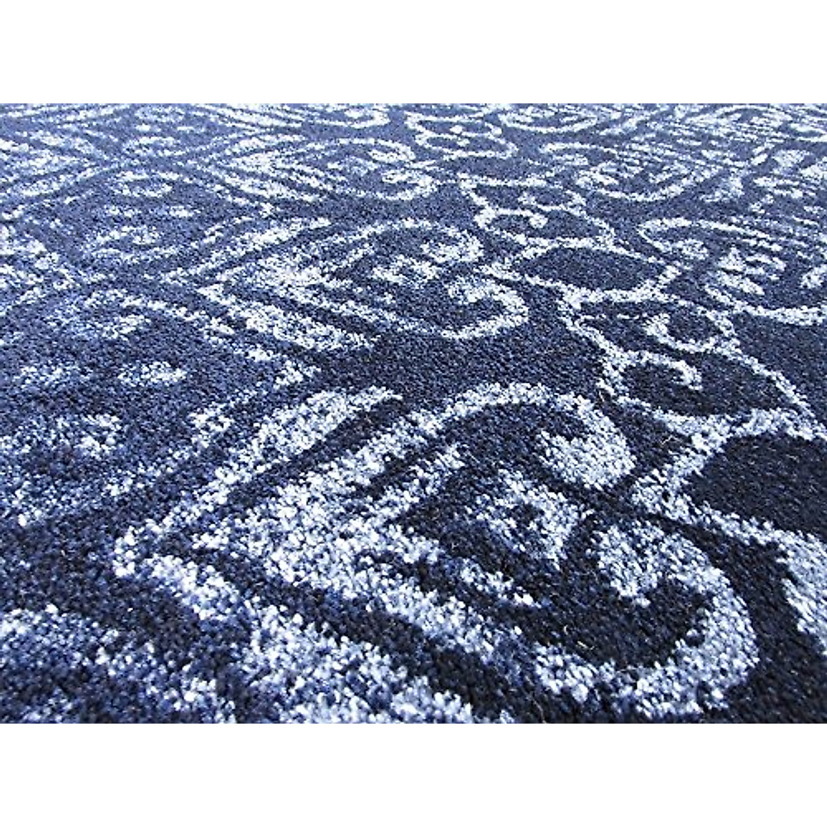 Unique Loom Del Mar Collection Area Rug - Jennifer (10' 6" x 16' 5" Rectangle, Blue/ Navy Blue)