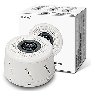 Bestand White Noise Machine New Generation Real Fun Sleeping Sound Machine with Intelligent Mode, Timer and LED Display for Noise Cancelling Sleep Therapy Office Privacy Travel Adults Baby