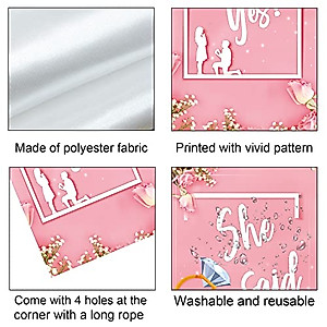 Labakita Engagement She Said Yes Door Banner, Bachelorette Party Door Decorations, Engaged Door Cover Banner, Wedding Bridal Shower Proposal Party Decorations