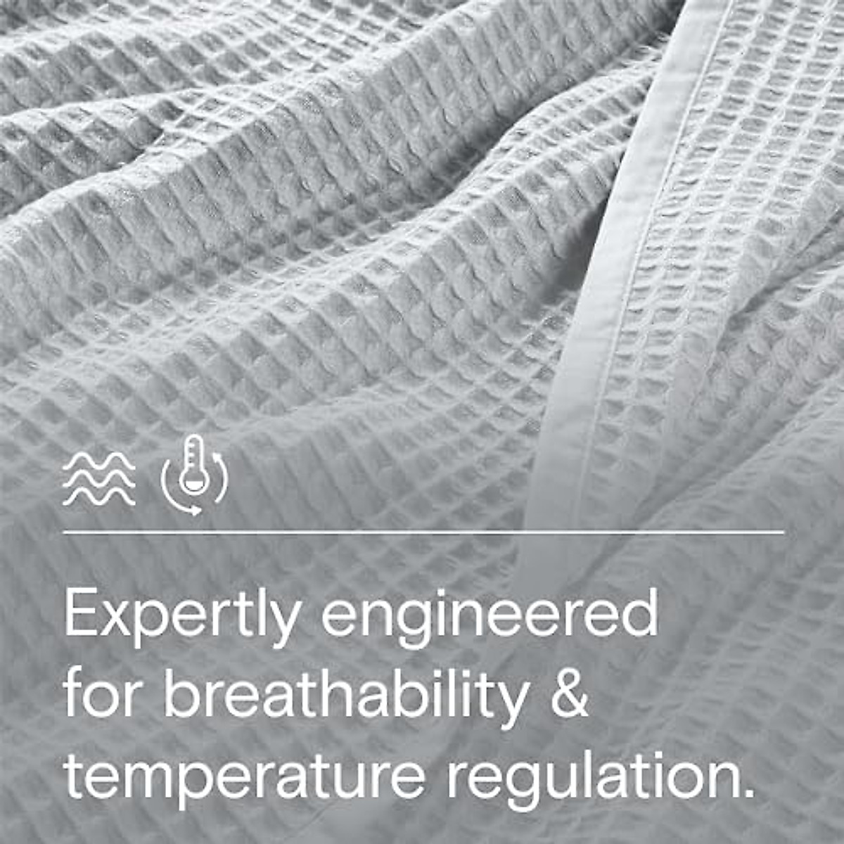 DOZ by SIJO 50% Viscose Derived from Bamboo and 50% Cotton Blend Twin-Twin XL Summer Waffle Lightweight Bed Blanket, Dove