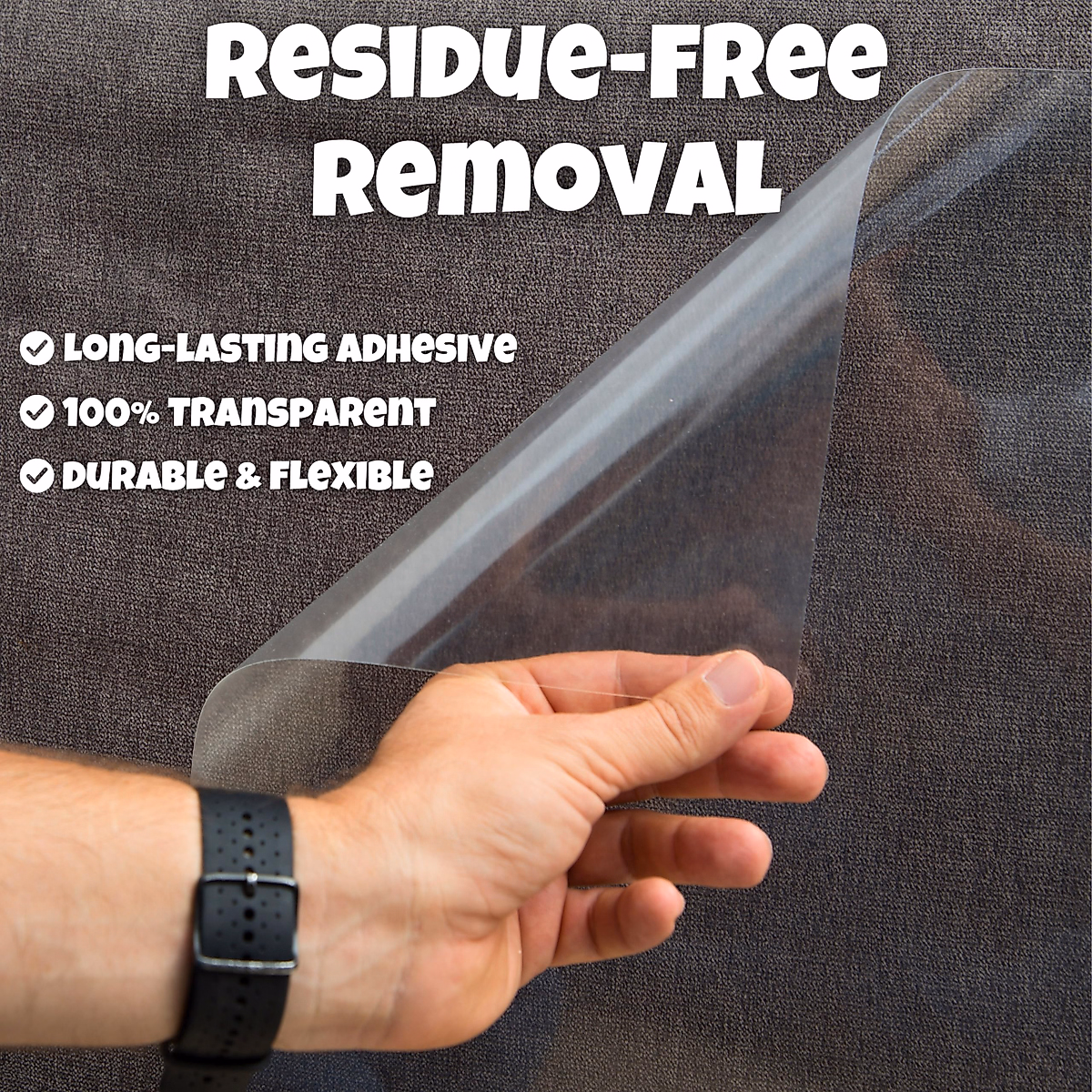 FixZilla Anti Cat Scratch Furniture Protector, 10-Pack Couch Protector from Cat Claws – Heavy-Duty, Easy-to-Apply Scratching Deterrent and Shield for Sofa Corners, Walls, Doors- with 50 Twist Pins